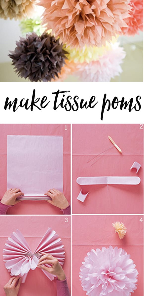 How to make tissue paper pom poms | Thoughtfully Simple How to make tissue paper pom poms | Thoughtfully Simple